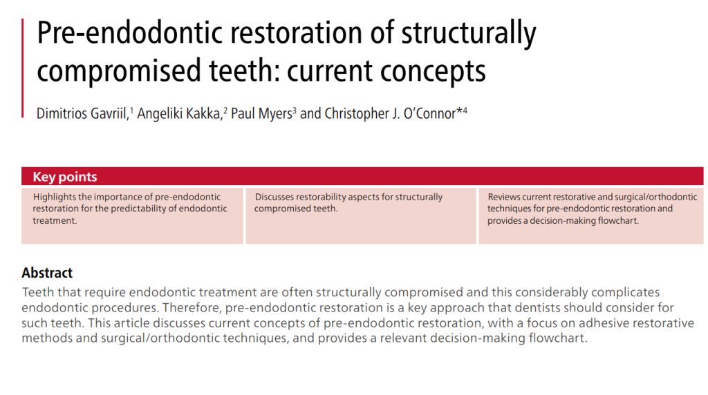 Pre-endo build-up - MyZerodonto
